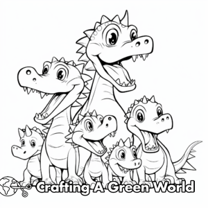 Dinosaur Book Coloring Pages - Free & Printable!