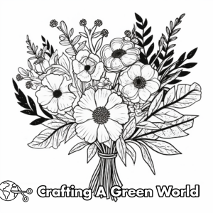 Flower Bouquet Coloring Pages - Free & Printable!