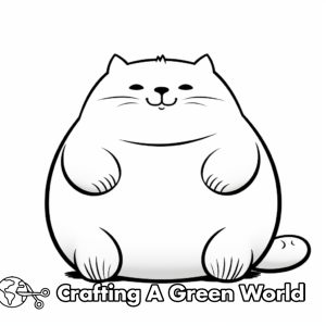Cute Fat Cat Coloring Pages - Free & Printable!