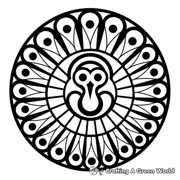 Peacock Mandala Coloring Pages - Free & Printable!