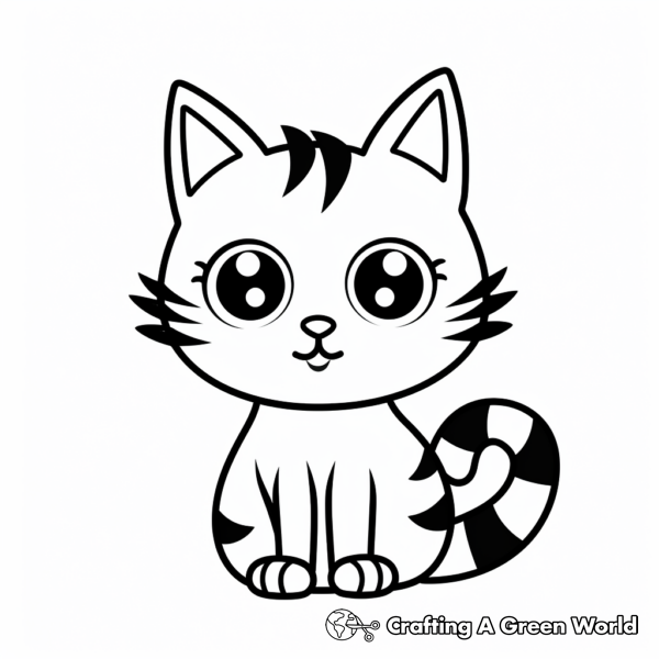 Striped Cat Coloring Pages - Free & Printable!