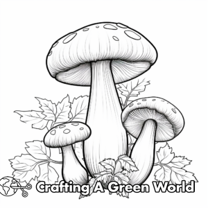 Realistic Mushroom Coloring Pages - Free & Printable!