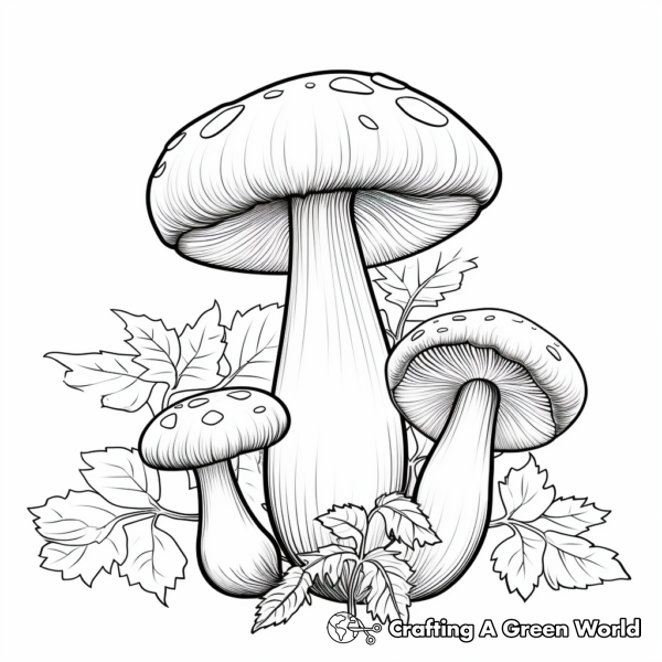 Realistic Mushroom Coloring Pages - Free & Printable!