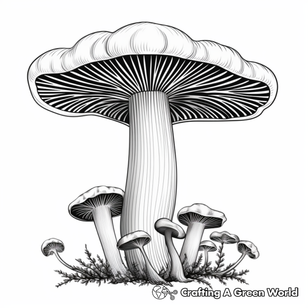 Realistic Mushroom Coloring Pages - Free & Printable!