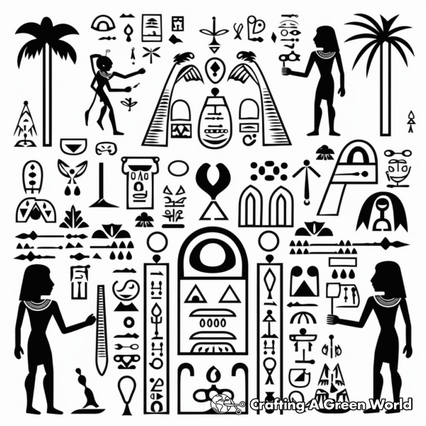 Egyptian Coloring Pages - Free & Printable!