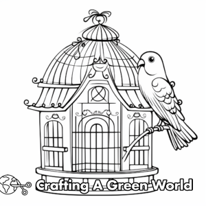 Bird Cage Coloring Pages - Free & Printable!
