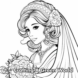 Bride Coloring Pages - Free & Printable!