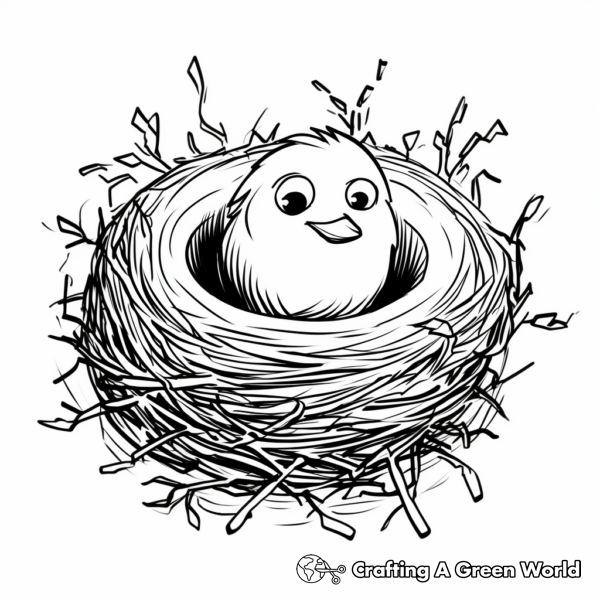 N Is For Nest Coloring Pages - Free & Printable!