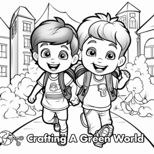 First Day Of School Coloring Pages - Free & Printable!