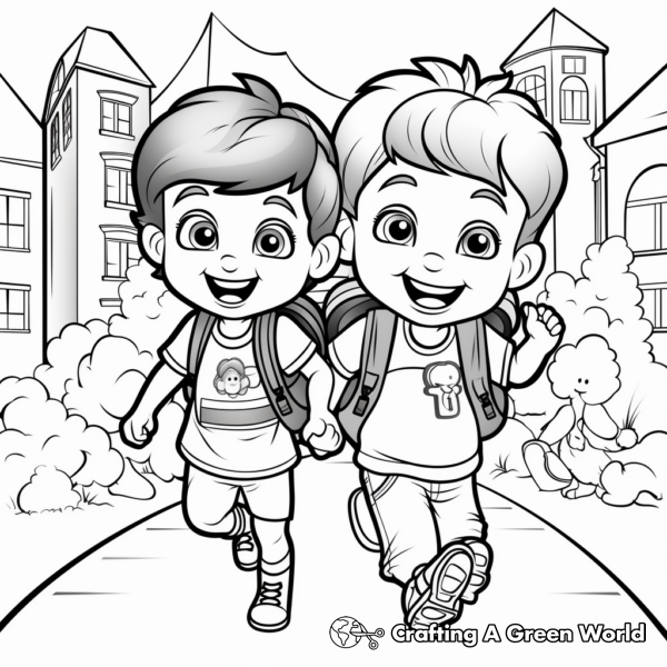 First Day Of School Coloring Pages - Free & Printable!