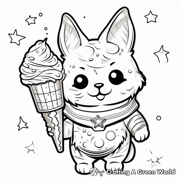 Cats and Ice Cream Coloring Pages - Free & Printable!