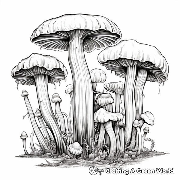 Realistic Mushroom Coloring Pages - Free & Printable!