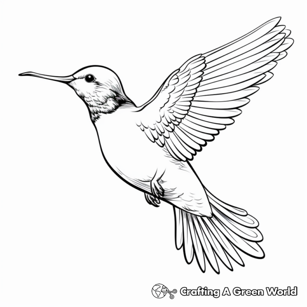 Ruby Throated Hummingbird Coloring Pages - Free & Printable!