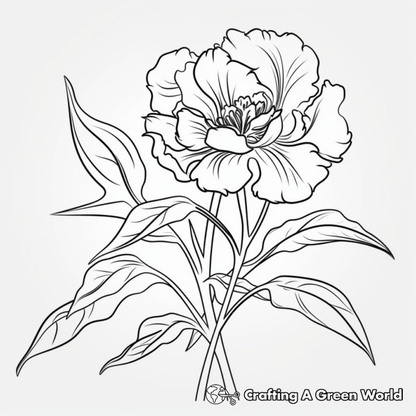 Peony Coloring Pages - Free & Printable!