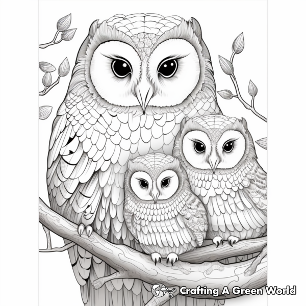 Owl Family Coloring Pages - Free & Printable!
