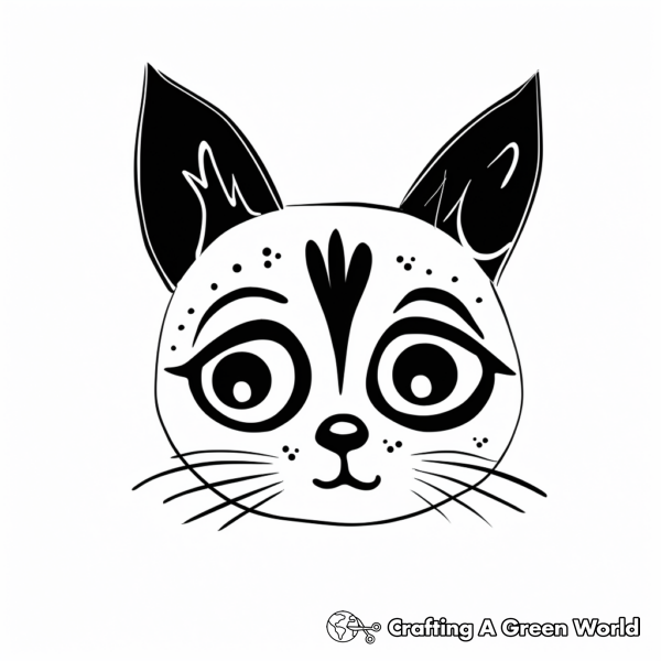 Cat Head Coloring Pages - Free & Printable!