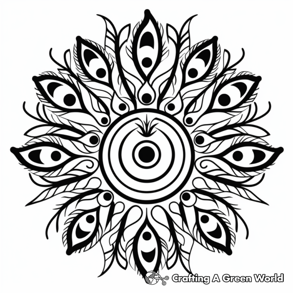Peacock Mandala Coloring Pages - Free & Printable!