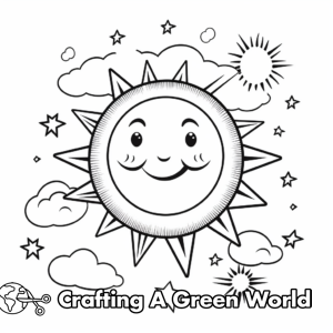 Sun, Moon, and Stars Coloring Pages - Free & Printable!