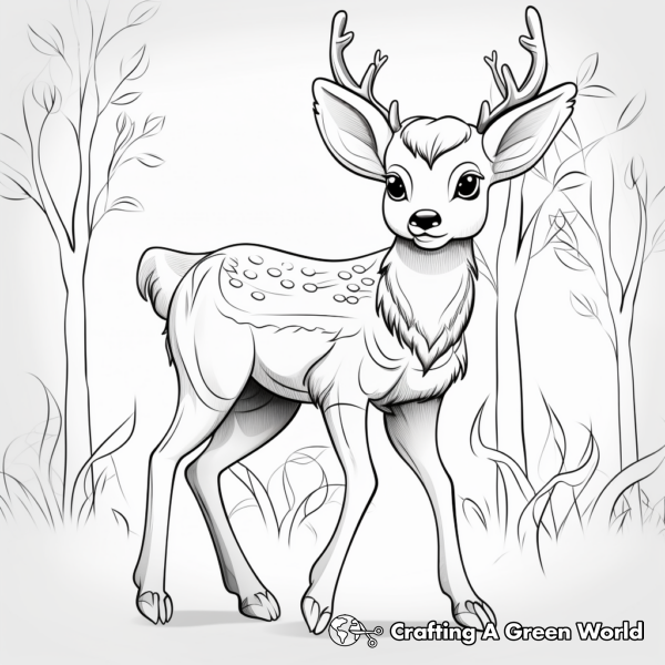 Easy Deer Coloring Pages - Free & Printable!