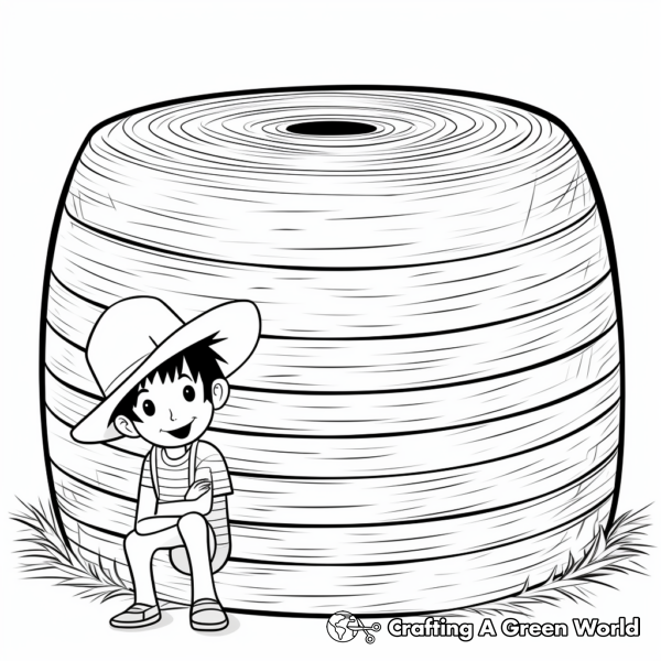 Hay Bale Coloring Pages - Free & Printable!