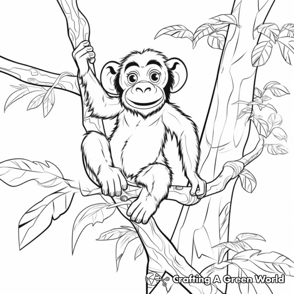 Chimpanzee Coloring Pages - Free & Printable!