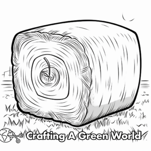 Hay Bale Coloring Pages - Free & Printable!