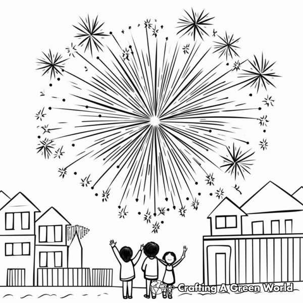 Fireworks Coloring Pages - Free & Printable!
