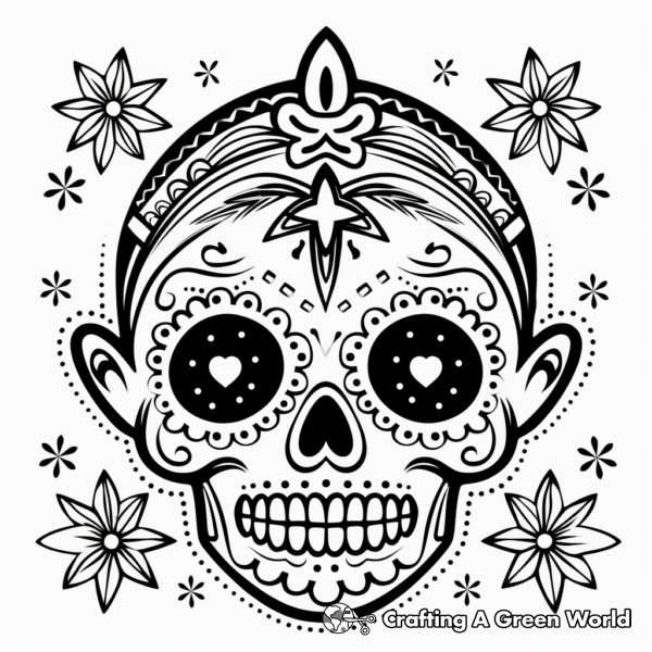 Sugar Skull Coloring Pages - Free & Printable!