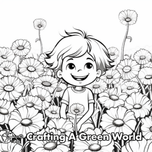 Happy Flower Coloring Pages - Free & Printable!