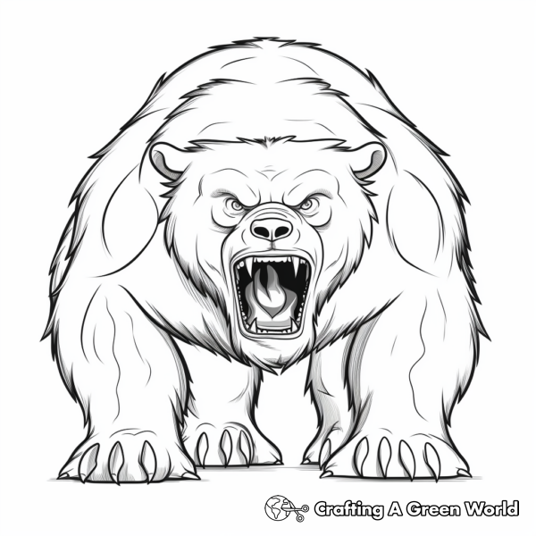 Scary Bear Coloring Pages - Free & Printable!