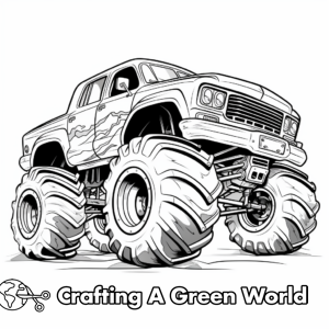 Monster Truck Coloring Pages - Free & Printable!