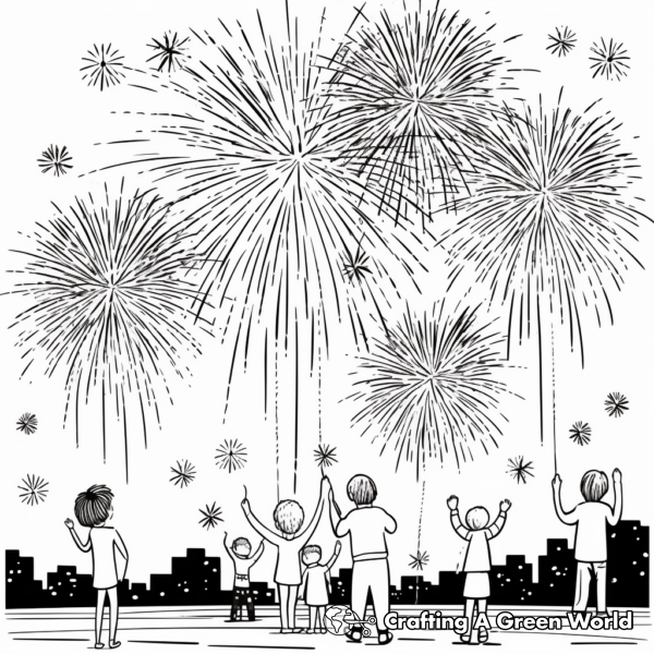 Fireworks Coloring Pages - Free & Printable!