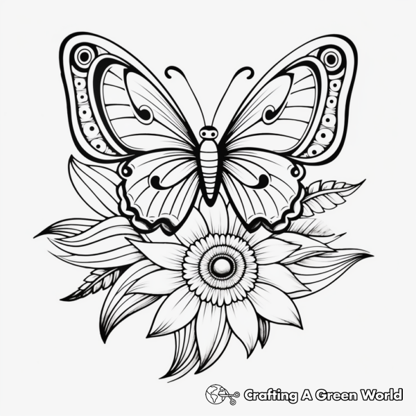Flowers and Butterflies Coloring Pages - Free & Printable!