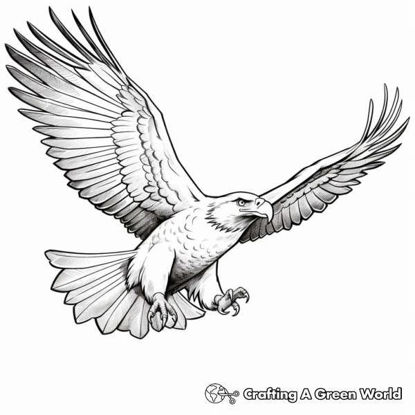 Flying Eagle Coloring Pages - Free & Printable!