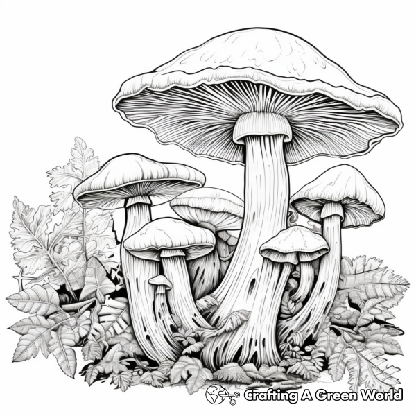 Realistic Mushroom Coloring Pages - Free & Printable!