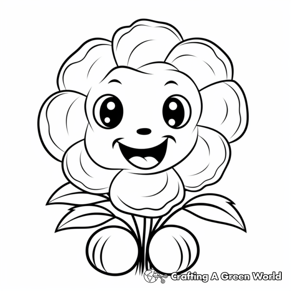 Happy Flower Coloring Pages - Free & Printable!