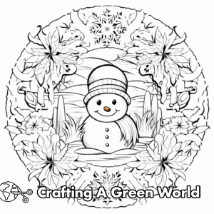 Winter Mandala Coloring Pages - Free & Printable!