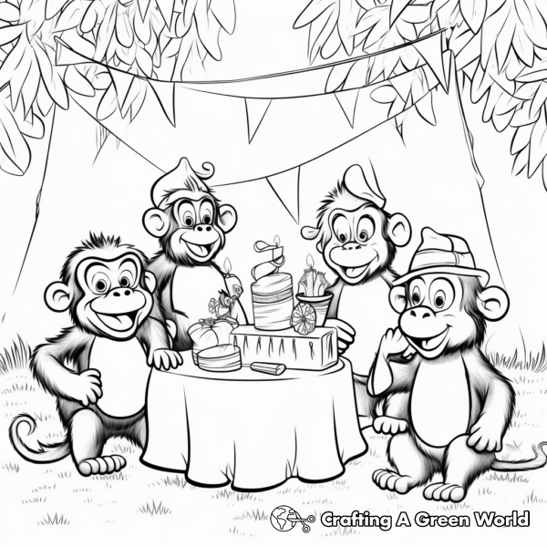 Chimpanzee Coloring Pages - Free & Printable!