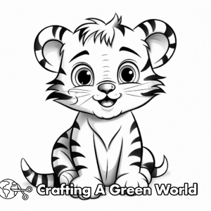 Cute Baby Tiger Coloring Pages - Free & Printable!