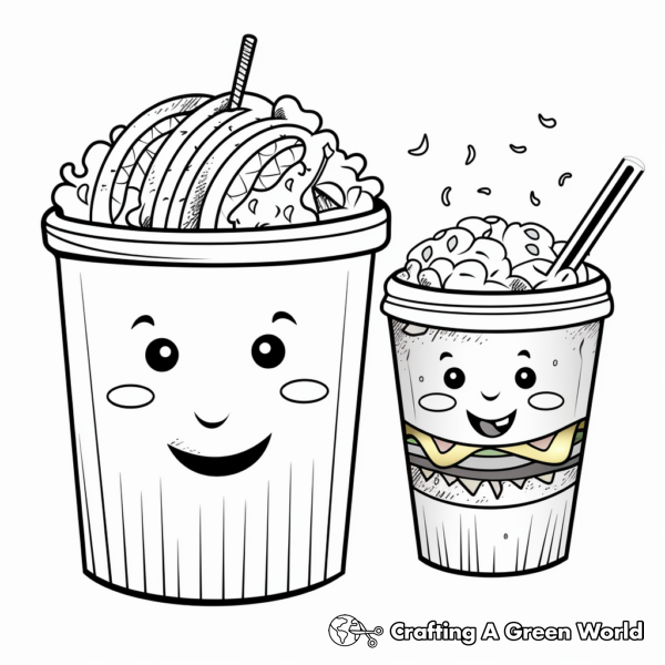 Food Coloring Pages - Free & Printable!