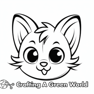 Cat Face Coloring Pages - Free & Printable!