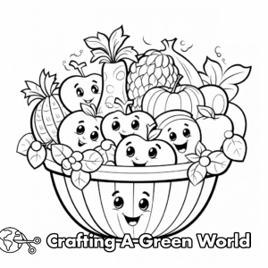 Fruit And Vegetables Coloring Pages - Free & Printable!
