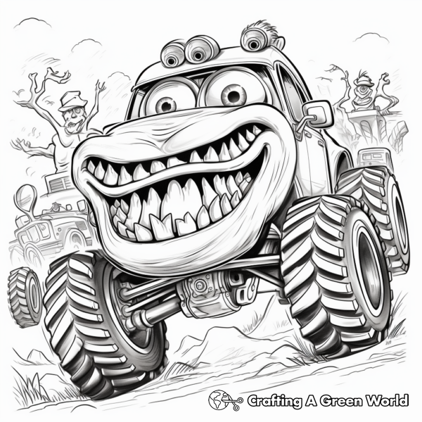 Monster Truck Coloring Pages - Free & Printable!