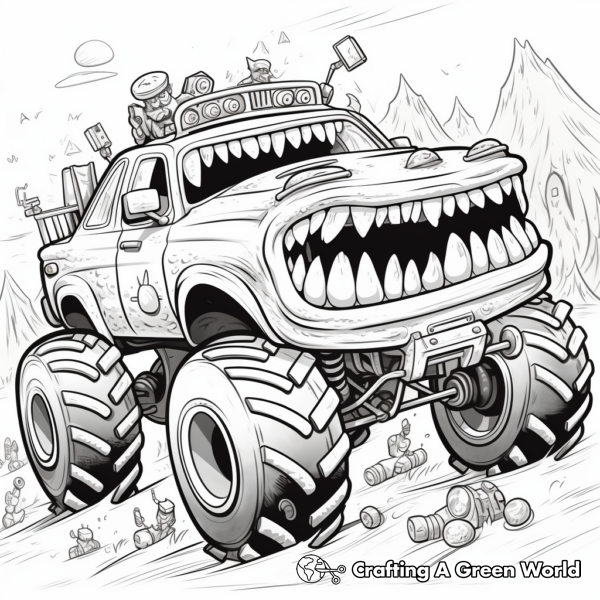 Monster Truck Coloring Pages - Free & Printable!
