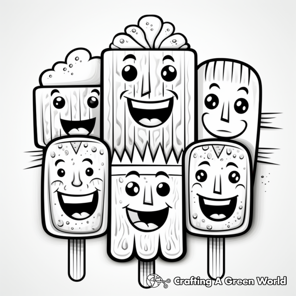 Popsicle Coloring Pages - Free & Printable!
