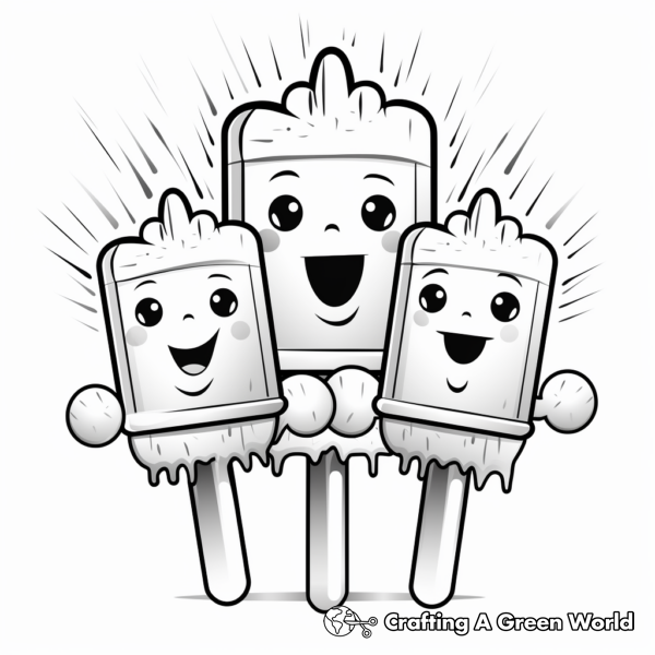 Popsicle Coloring Pages - Free & Printable!