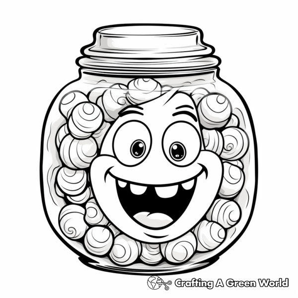 Candy Jar Coloring Pages - Free & Printable!