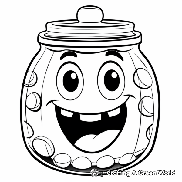 Candy Jar Coloring Pages - Free & Printable!