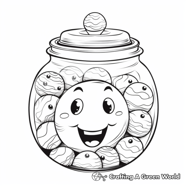 Candy Jar Coloring Pages - Free & Printable!