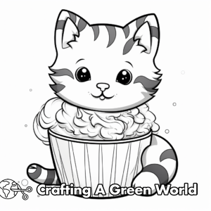 Cats and Ice Cream Coloring Pages - Free & Printable!